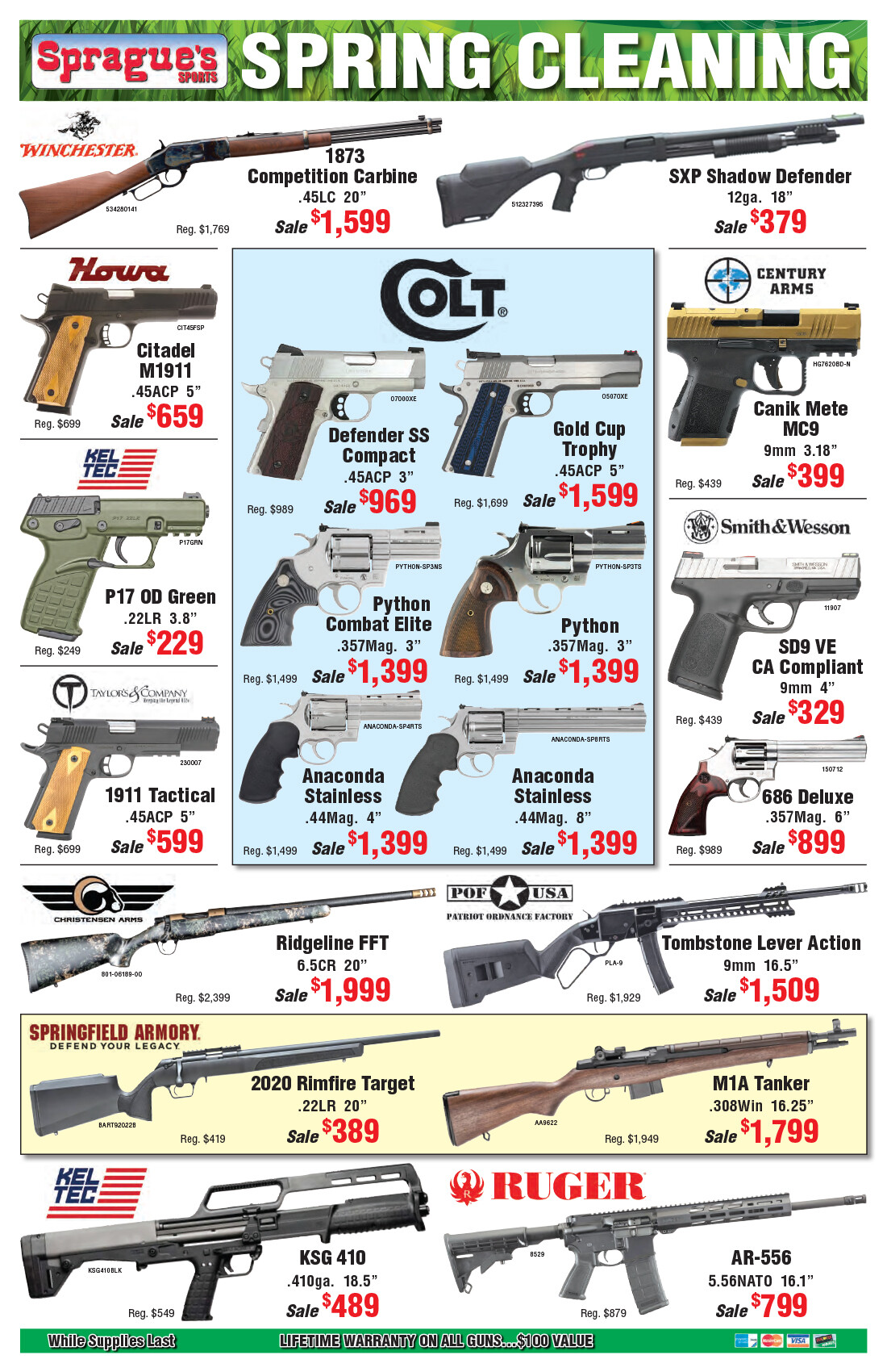 Spring Cleaning Sale! - Sprague's Sports - Gun Store, Indoor Shooting Range, and CCW in Yuma, AZ