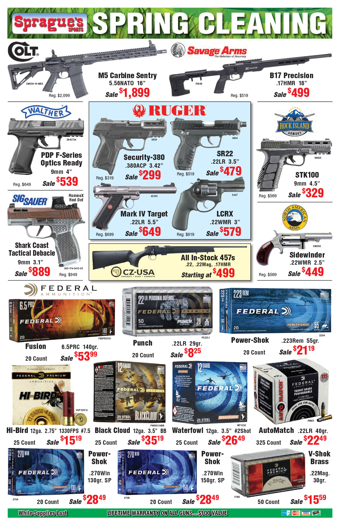 Spring Cleaning Sale! - Sprague's Sports - Gun Store, Indoor Shooting Range, and CCW in Yuma, AZ