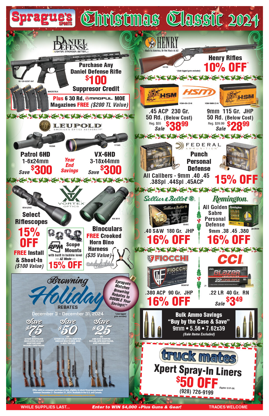 Don’t Miss the Christmas Classic at Sprague’s Sports! - Sprague's Sports - Gun Store, Indoor ...