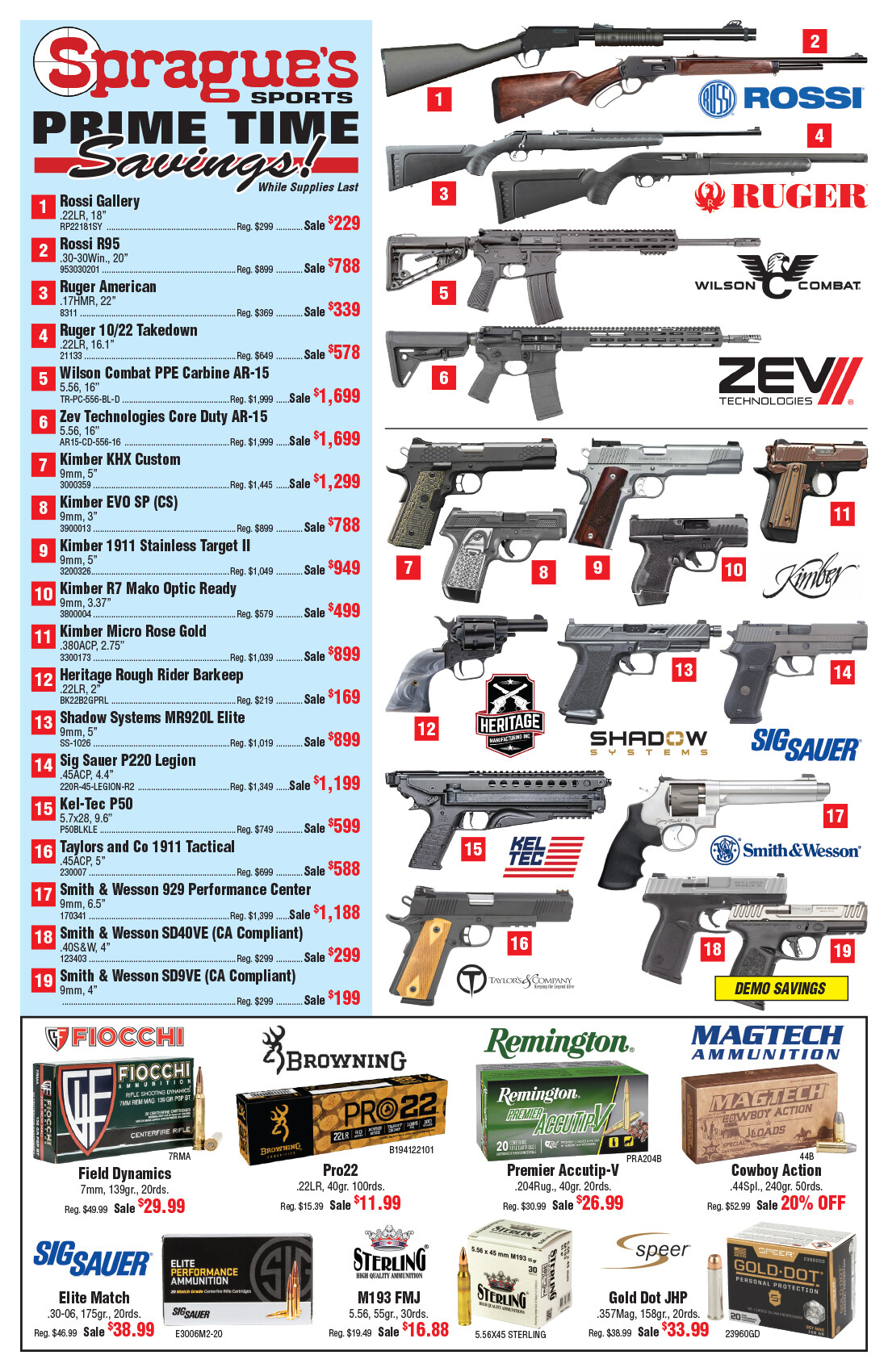 Prime Time Saving Flyer - Sprague's Sports - Gun Store, Indoor Shooting ...