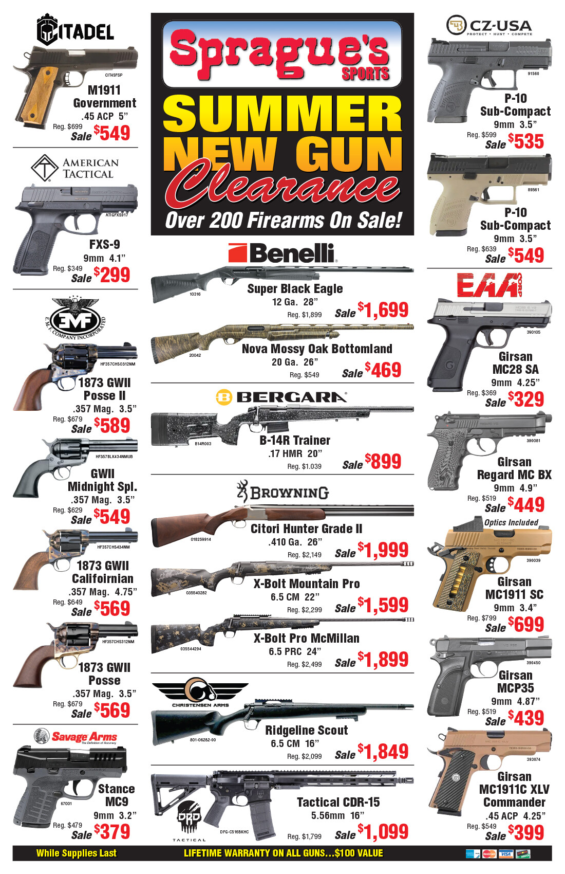 Sprague's Sports Summer New Gun Clearance - Sprague's Sports - Gun ...