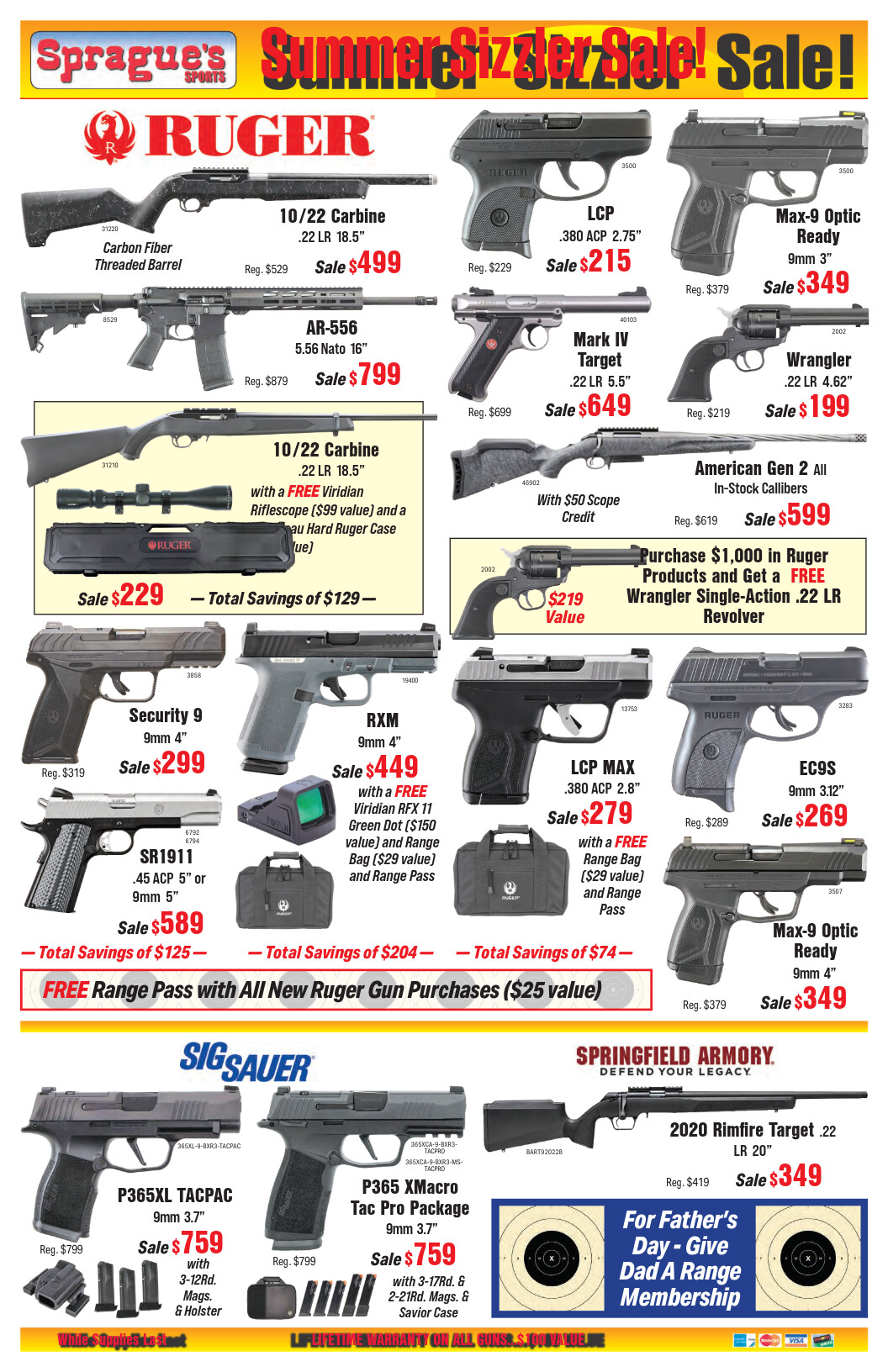 Sprague's Sports Summer Sizzlers Sale - Sprague's Sports - Gun Store ...